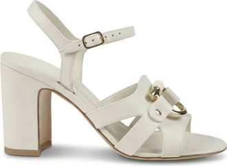Ferragamo Femme, Chaussures, Blanc, Taille: 36 1/2 EU Gancini Ornament Sandal