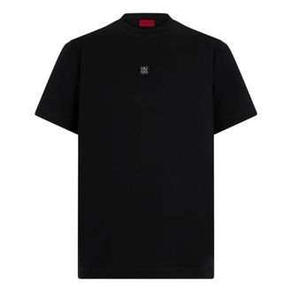 HUGO BOSS T-shirt en coton avec logo - Homme - Tops - Noir - Taille: XS