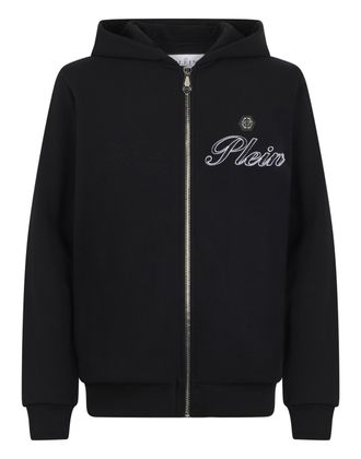 Philipp Plein Zip Hoodie Signature Embroidery