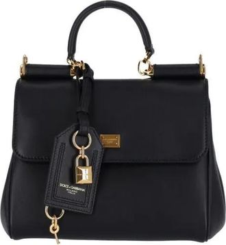 Dolce & Gabbana Crossbody Bags - Structured Black Calfskin Leather Handbag - Gr. unisize - in Schwarz - für Damen