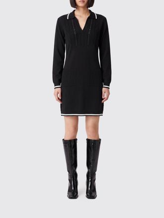 Liu Jo Mini-robe polo en maille c&ocirc;tel&eacute;e avec logo en strass