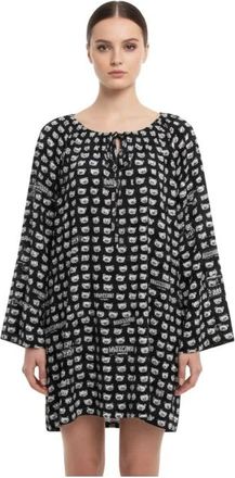 Moschino Femme, Robes, Noir, Taille: 38 FR Abito Corto Oversize A2616