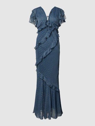 Lipsy Maxikleid mit Volants und Schn&uuml;rung