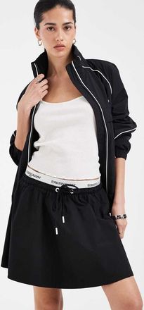 Tommy Jeans Mini-jupe densemble en popeline avec taille &agrave; logo - Noir