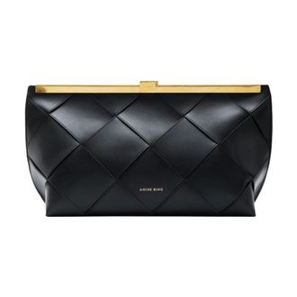 Anine Bing Clutch Geflochtenes Leder - - Bags - Damen - Schwarzk - ONE SIZE