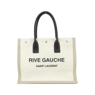 Saint Laurent Pre-owned Sac Cabas en Coton et Lin - Femme - Pre-owned - Beige - Taille: ONE Size