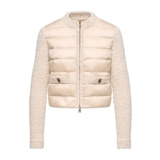 Moncler Femme, Vestes, Beige, Taille: 42 FR Cardigan