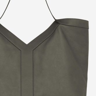 Saint Laurent Mens Large Leather Tote Bag Military Green Shoulder