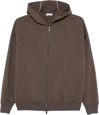 Brunello Cucinelli SweaT-shirt zipp&eacute; - Femme - Sweatshirts et sweats &agrave; capuche - Brun - Taille: 42 FR