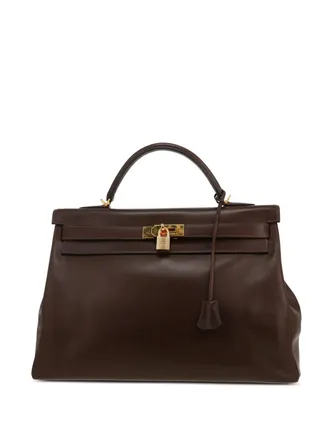 Herm&egrave;s sac &agrave; main Kelly Box - Marron
