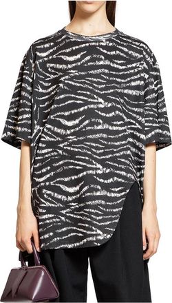 The Attico Femme, Tops, Multicolore, Taille: 38 FR T-shirt &agrave; imprim&eacute; z&egrave;bre