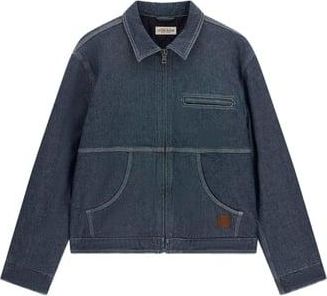 Guess Veste col classique en denime de coton m&eacute;lang&eacute;