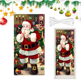 Generico Weihnachtsflagge f&uuml;r T&uuml;ren, Weihnachtsdekoration, Weihnachtsdekoration f&uuml;r Zuhause, Kinderzimmer, K&uuml;che, Partys, Gesch&auml;ft, Schule, Neujahr