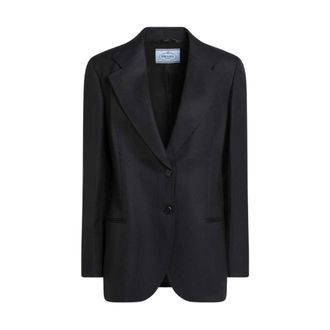 Prada Blaue Monopetto Jacke - - Jackets - Damen - Blau - M