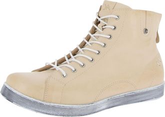 Andrea Conti Damen High Top Sneaker, Creme, 36 EU
