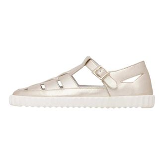 Voile Blanche Femme, Chaussures, Jaune, Taille: 41 EU Sandales Semi-Ferm&eacute;es