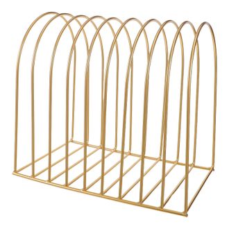 Garneck Halbrundes Schreibtischregal aus Metall Gro&szlig;es Industrielles B&uuml;cherregal f&uuml;r Homeoffice und Studentenwohnheim Platzsparender Desktop Organizer f&uuml;r Dok