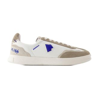 Ader Error Mens Leather Mixed-Material Sneaker White