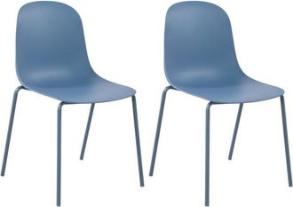 Clp Lot de 2 chaises Hardin Bleu