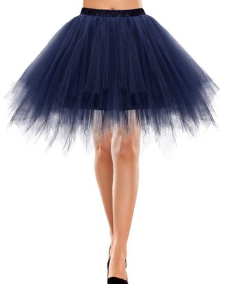 Bbonlinedress Damen T&uuml;t&uuml; Tutu Rock Minirock Petticoat Cosplay Tanzkleid Dehnbaren Mini Skater Tutu Rock Ballettrock f&uuml;r Party Ballett Tanzen Kost&uuml;me Weihnachten Nav