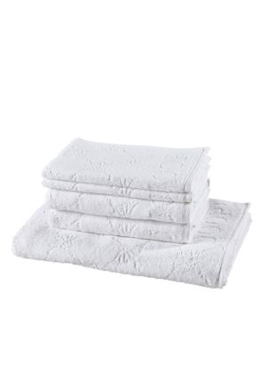 Joop Frottierset, Wei&szlig;, Textil, 5-teilig, Abstraktes, Oeko-Tex Standard 100, saugf&auml;hig, Aufh&auml;ngeschlaufe, strapazierf&auml;hig, angenehm weich, hochwertige Qual