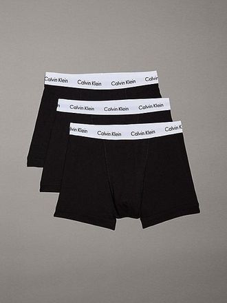 Calvin Klein 3er-pack Trunks - Cotton Stretch - Black - Herren - XS
