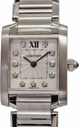 Cartier Tank Fran&ccedil;aise Pre-owned en acier inoxydable - Femme - Pre-owned - Gris - Taille: ONE Size