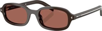 Prada Oval Sonnenbrille - - Accessories - Damen - Braun - 50 MM