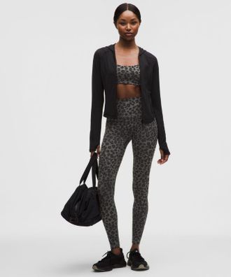 lululemon Wunder Train No Line Leggings mit hohem Bund f&uuml;r Frauen - 71 cm - Gr&ouml;&szlig;e 10 in True Leopard Black Multi