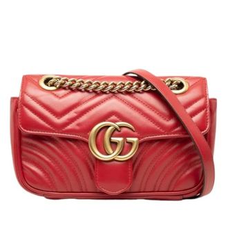 Gucci Sac bandouli&egrave;re matelass&eacute; Pre-owned - Femme - Pre-owned - Rouge - Taille: ONE Size