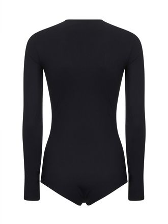 Maison Margiela Womens Bodysuit Technical Jersey Black Polyamide Tops Top
