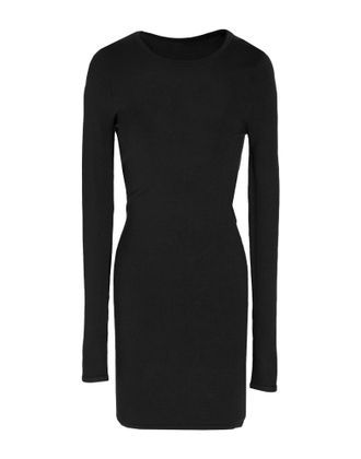 8 by YOOX BACKLESS KNIT MINI DRESS WITH RHINESTONES