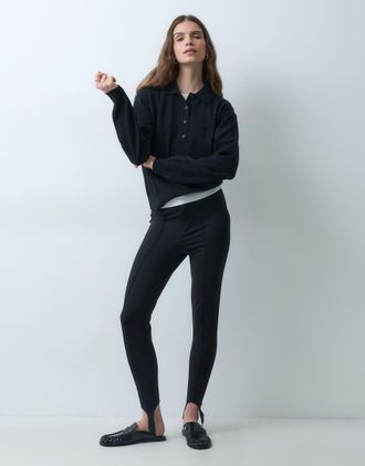 Arket polo en laine noir