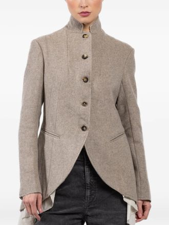 Forme Dexpression Victorian button high-neck coat - Nude