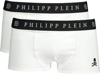 Philipp Plein Homme, Sous-v&ecirc;tements, Blanc, Taille: L Boxers Classiques en Coton