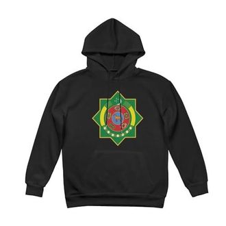 Generic Sweatshirts &Agrave; Capuche Hommes Doublure Polaire Imprim&eacute; Graphique Turkm&eacute;nistan Embl&egrave;me National Pull Hoodie Hauts Streetwear Vintage Pull De D&eacute;tente Ath