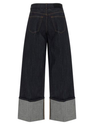 Givenchy Turn-Up Hem Cotton Denim Jeans - Black