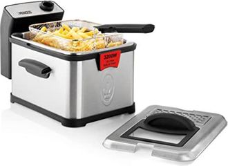 Princess Friteuse 183001 Superior Deep Fat - Filtres de sécurité et zone froide - Puissance de 3 200 W - Volume 3 litres