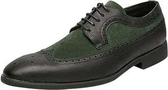 Generic Chaussures habill&eacute;es &agrave; lacets classiques pour homme - Bout pointu - En cuir Oxford - Talon bloc - Antid&eacute;rapantes - Grande taille - Confortables - Pour
