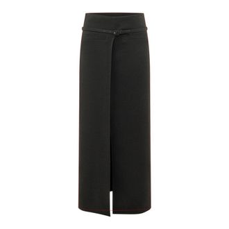 Courr&egrave;ges G&uuml;rtellanger Rock - - Skirts - Damen - Schwarzk - XS