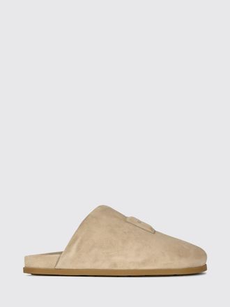 Givenchy Mules en cuir de veau avec logo litt&eacute;ral et bout rond