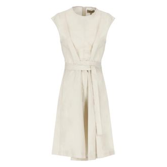 Woolrich Femme, Robes, Beige, Taille: 40 FR Robe Ceinturée en Coton