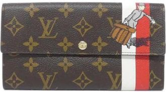 Louis Vuitton unisex, Pre-owned, Brun, Taille: ONE Size Portefeuille en toile Pre-owned
