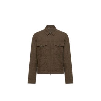 Moncler Moncler Surchemise En Flanelle Micro Madras, Homme, Marron, Taille: Xxl