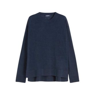 Max Mara Femme, Pulls, Bleu, Taille: 40 FR Pull en lin fil&eacute;