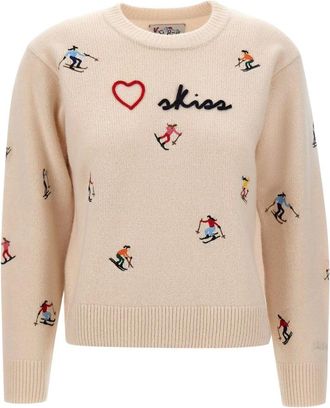 MC2 Saint Barth Pull col rond Kyla - Femme - Pulls - Beige - Taille: 40 FR