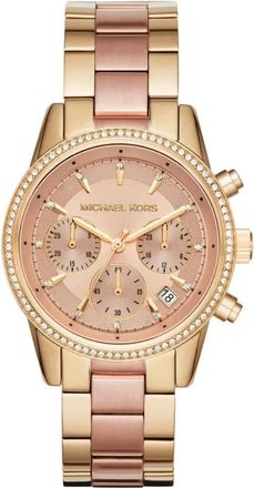 Michael Kors Femme, Accessoires, Jaune, Taille: ONE Size Montre Ritz Chronographe