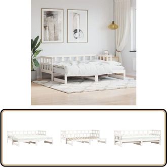 vidaXL Vidaxl - Lit de jour et lit gigogne sans matelas 90x190 cm bois massif - Lit Deux Places - Canapé Convertible - Lit Gigogne - Meuble Multifonctionnel