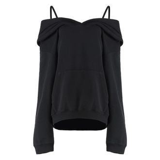 Maison Margiela Off-Shoulder Sweatshirt - - Sweatshirts & Hoodies - Damen - Schwarzk - L