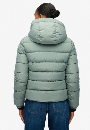 Superdry Steppjacke HOODED SPIRIT SPORTS PUFFER Kunstfaser, regular fit
